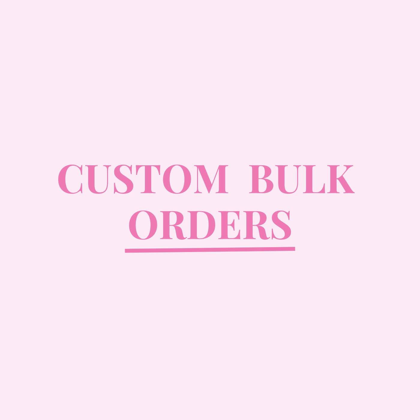 CUSTOM BULK ORDER – Personalization Studio